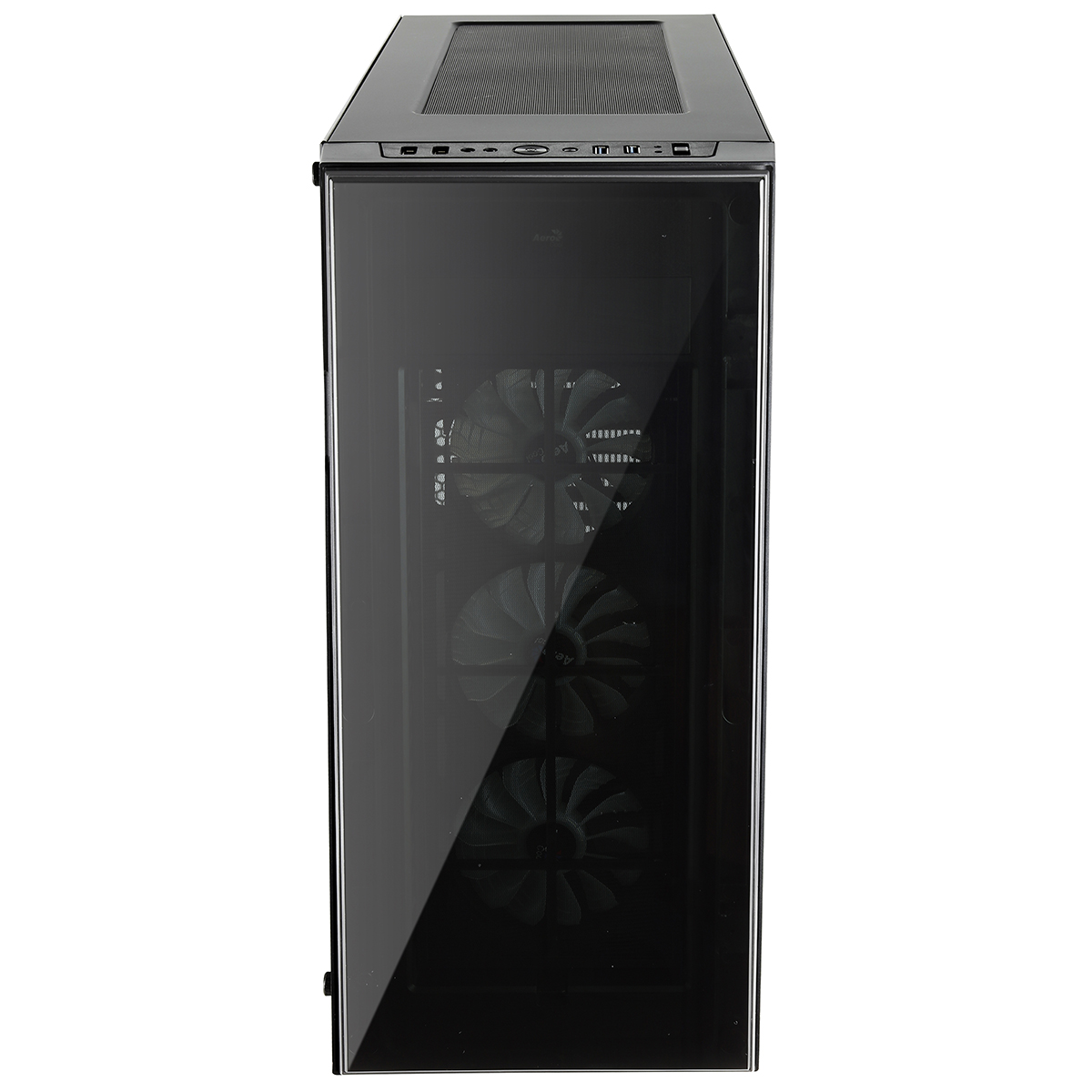 Aerocool Quartz Pro Black Full Tower Glass Front & Side Panel 3 x 12cm ...