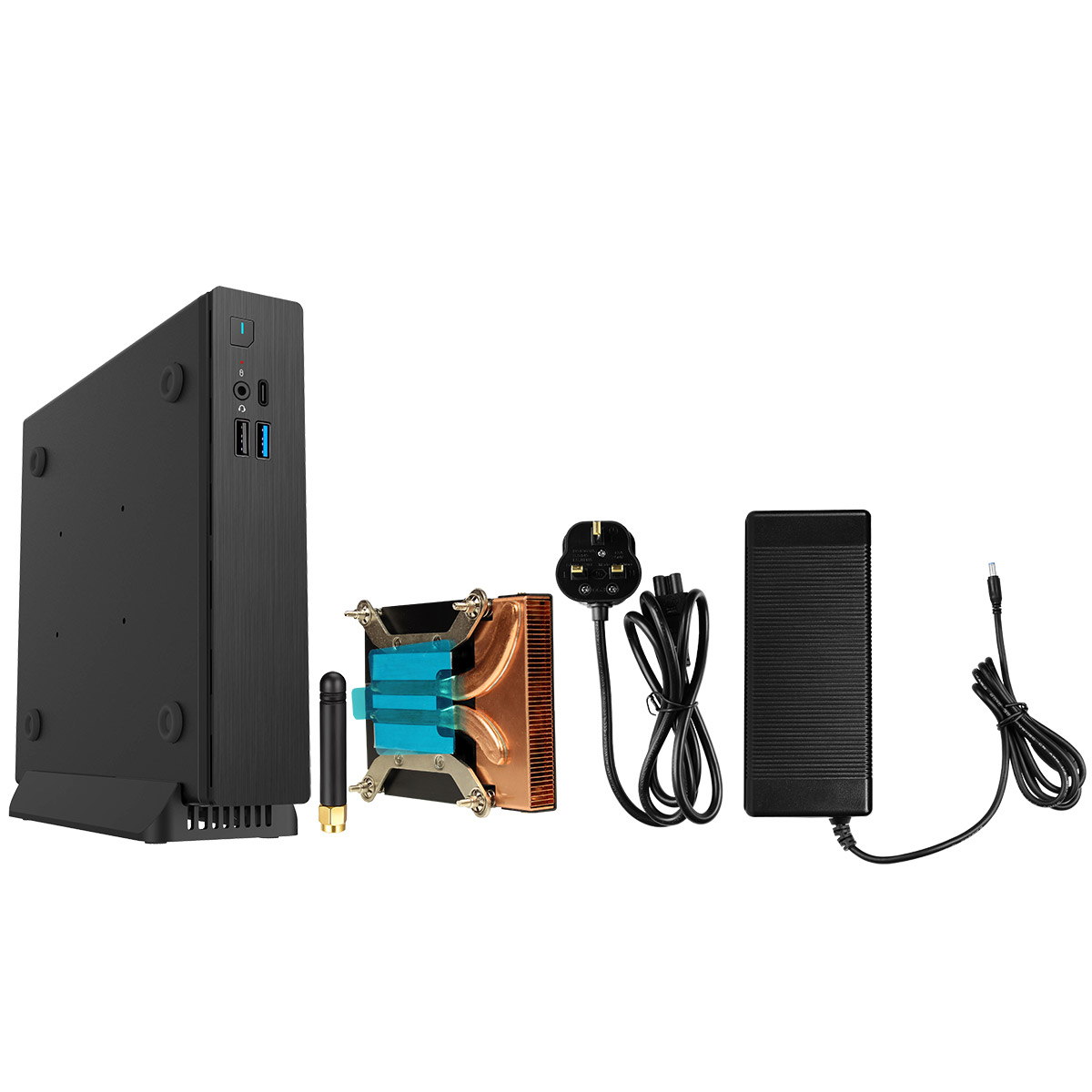 CiT S1i 1 Litre USB 3.X Type C Ultra-Thin Mini-ITX Computer Case With ...