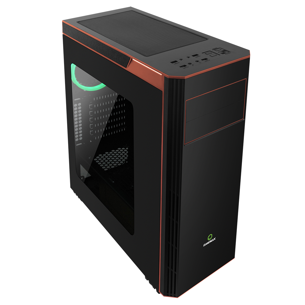 GameMax Gamboge RGB Mid-Tower Gaming Case - Cases - Large Image from A ...