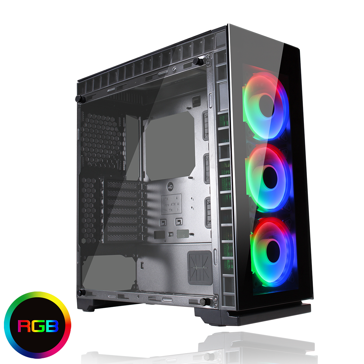 GameMax Spectrum Tempered Glass RGB Mid-Tower Gaming Case - Cases ...